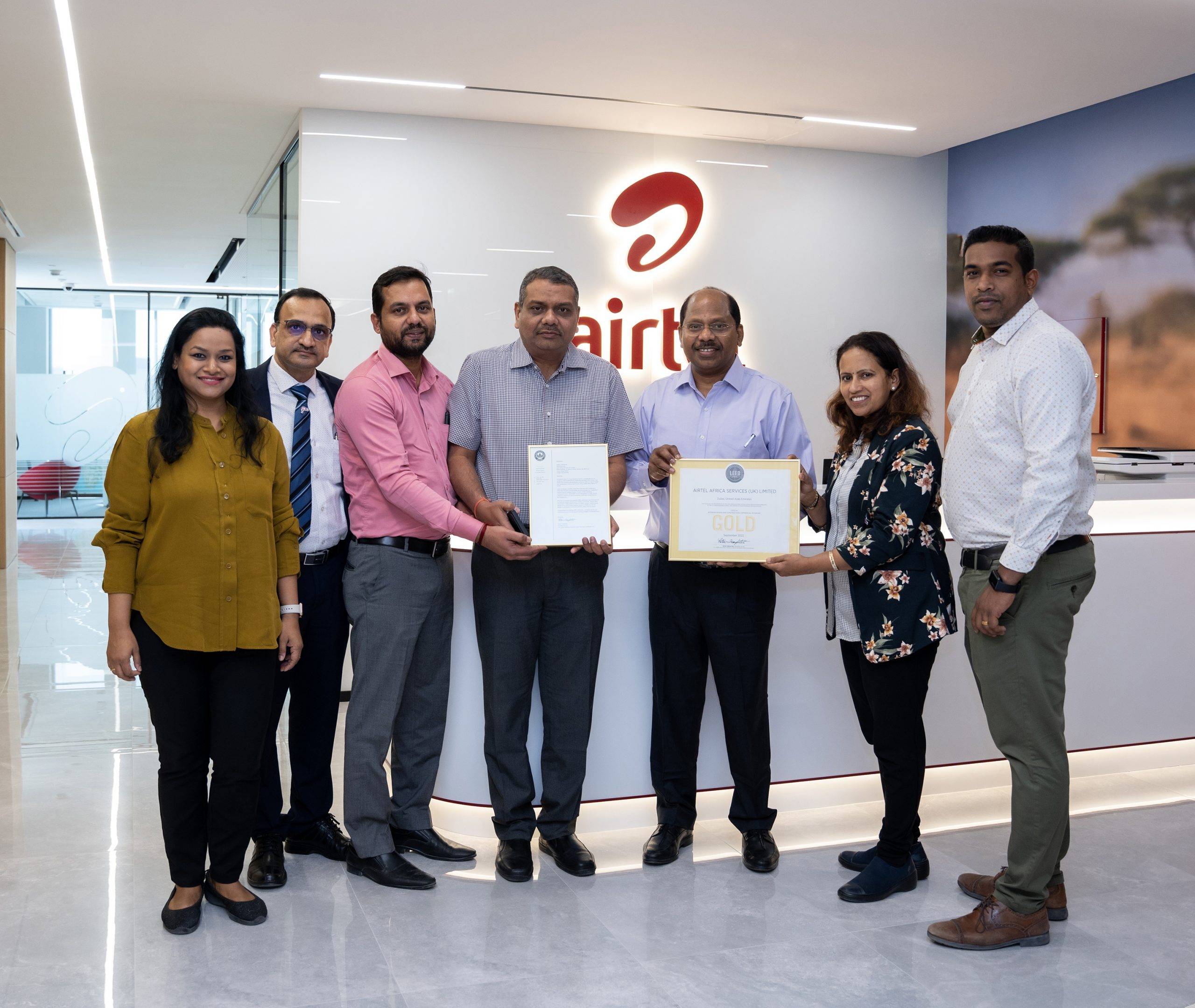 Design Infinity receives LEED GOLD certification for its Airtel Africa Services project in Dubai