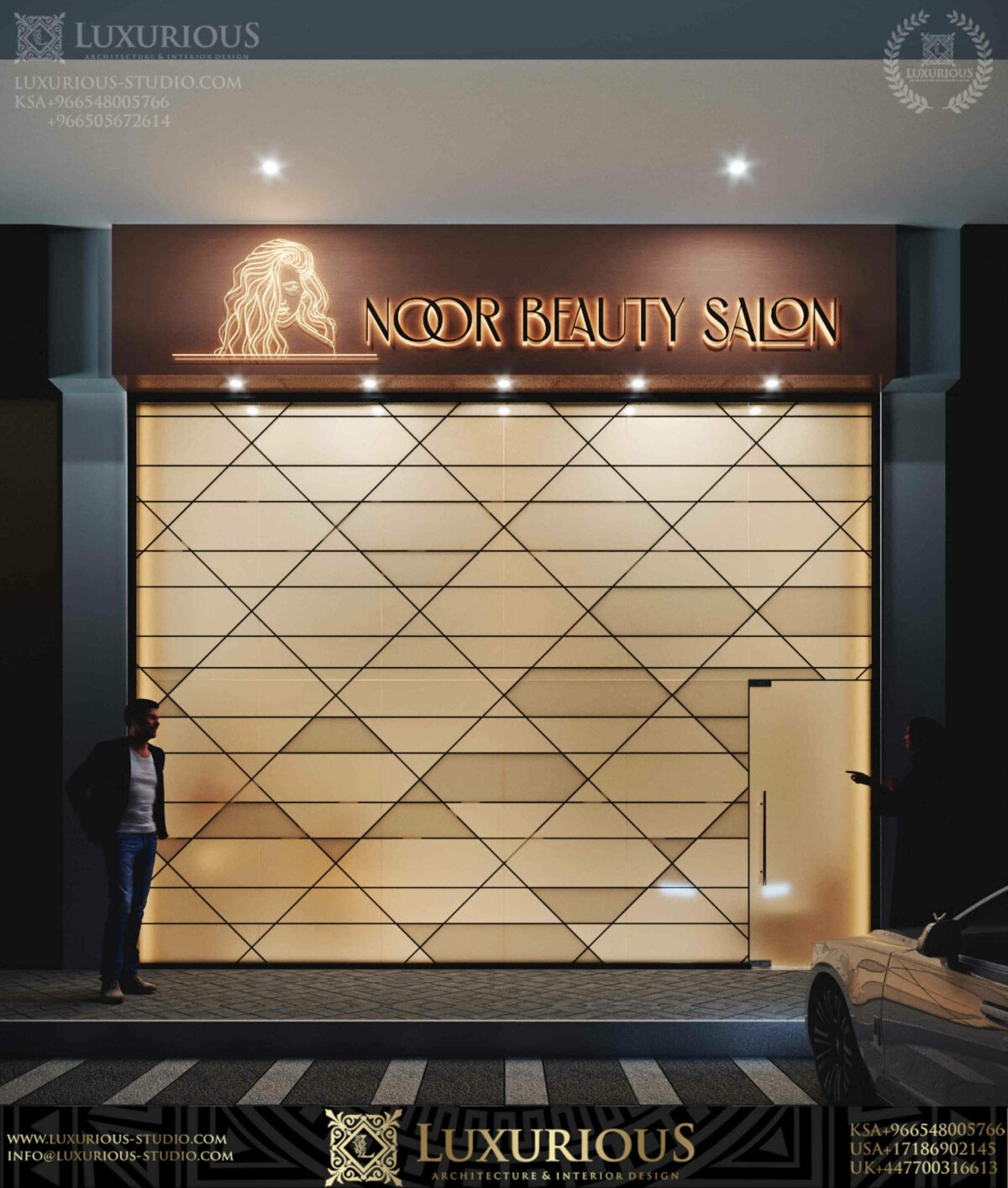 Noor beauty salon | تصميم صالون نسائي